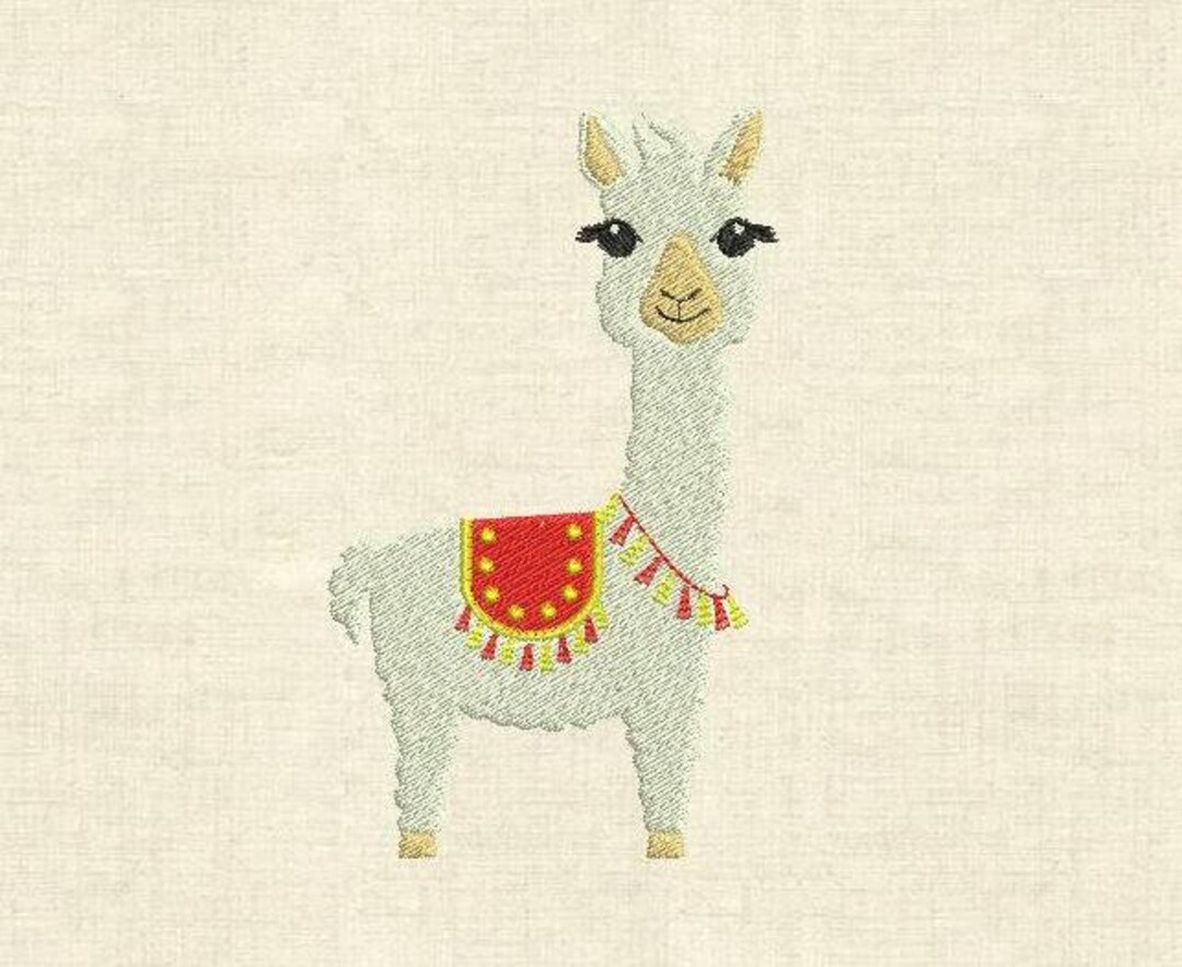 Machine Embroidery Designs Llama Alpaca - Etsy