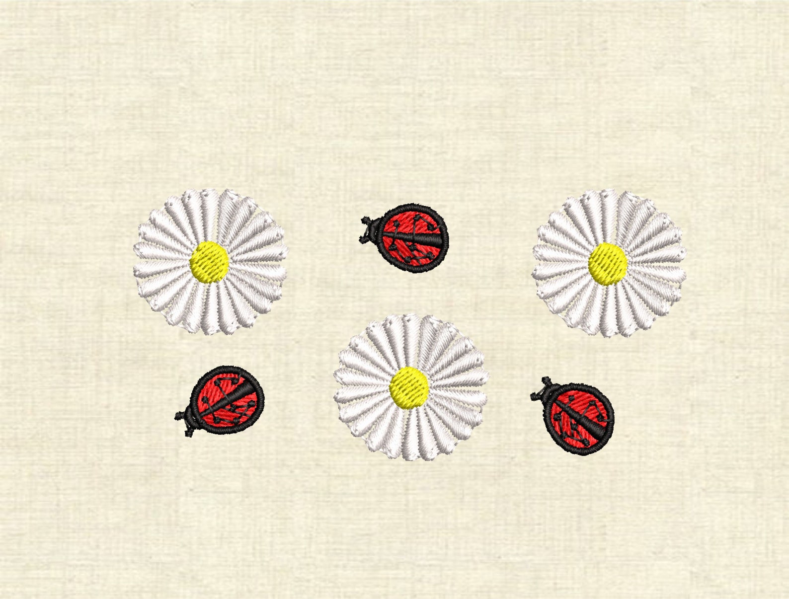 Set of 11 Machine Embroidery Designs Set Ladybugs Daisies and | Etsy
