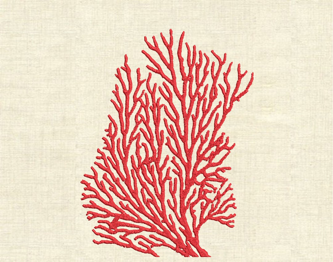 Machine Embroidery Design Coral, Corals, Sea, Marine - Etsy