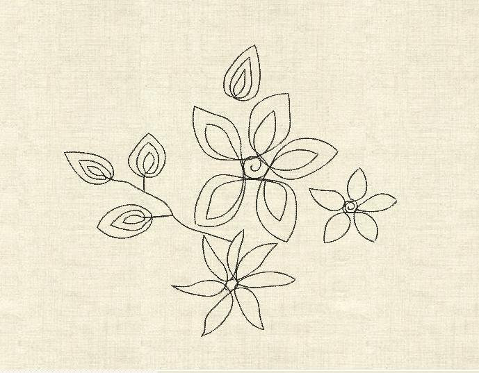 Machine Embroidery Designs Set Doodle Flower Lines - Etsy