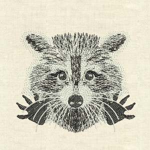 Raccoon Machine Embroidery Designs - Etsy