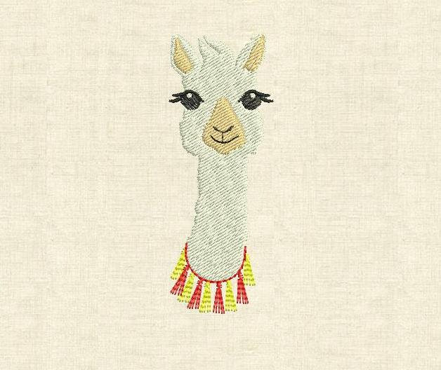 Machine Embroidery Designs Llama Alpaca Head | Etsy