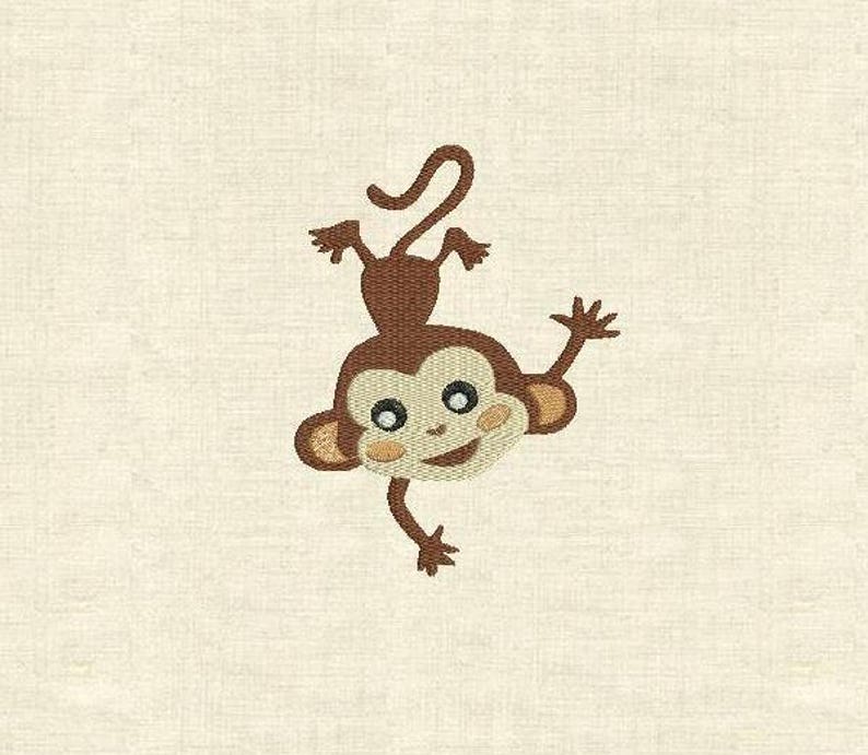 Machine Embroidery Designs Set Monkeys | Etsy