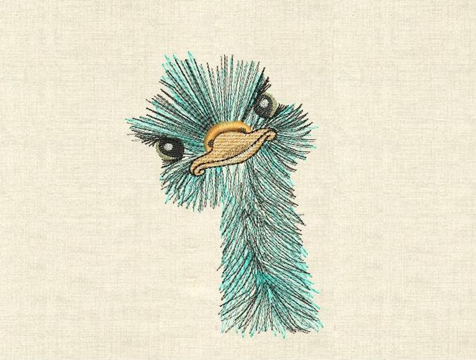 Machine Embroidery Designs Ostrich Birds Etsy