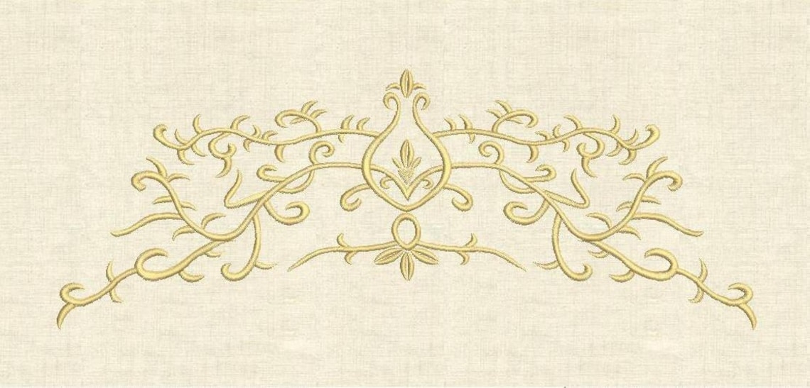 Large Ornament Machine Embroidery Design Border - Etsy