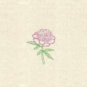 Machine Embroidery Designs Flowers Japanese Peony Embroidery - Etsy