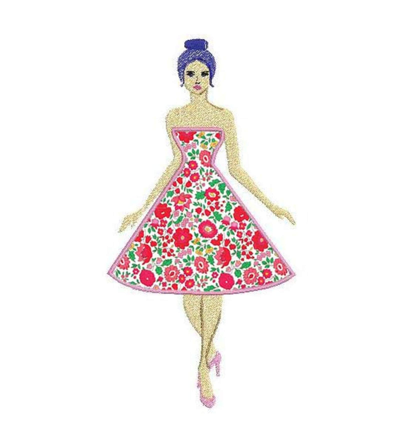 Machine Embroidery Design Woman Girl | Etsy