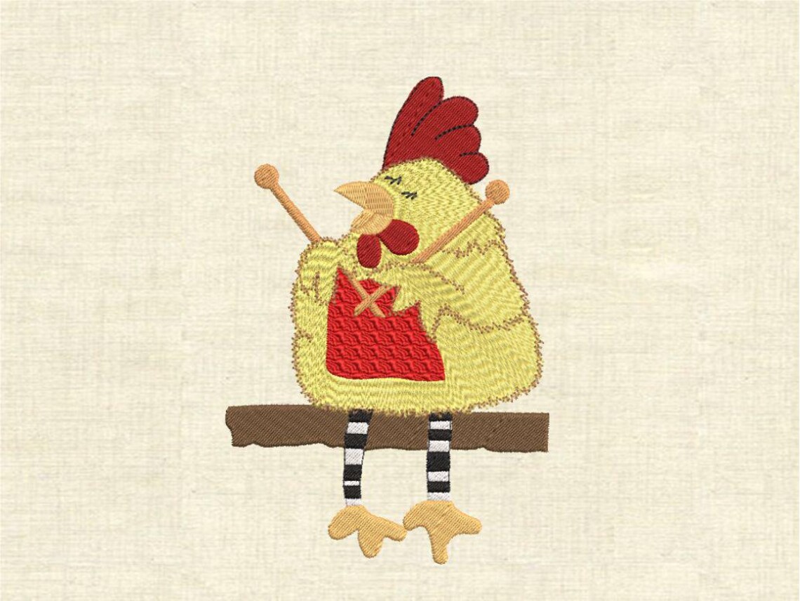 Chicken Knits II Machine Embroidery Designs - Etsy
