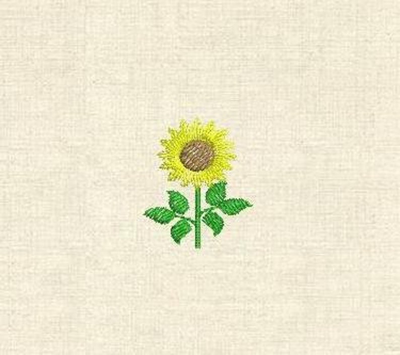 Mini Machine embroidery design tiny flowers Sunflower | Etsy