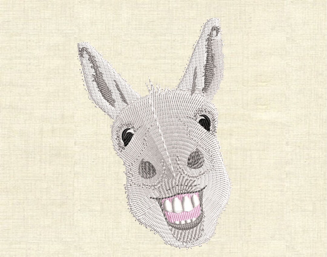 Funny Donkey Machine Embroidery - Etsy