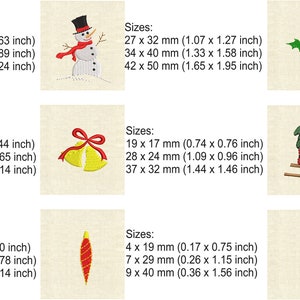Mini Christmas Designs Set of 9 Machine Embroidery - Etsy