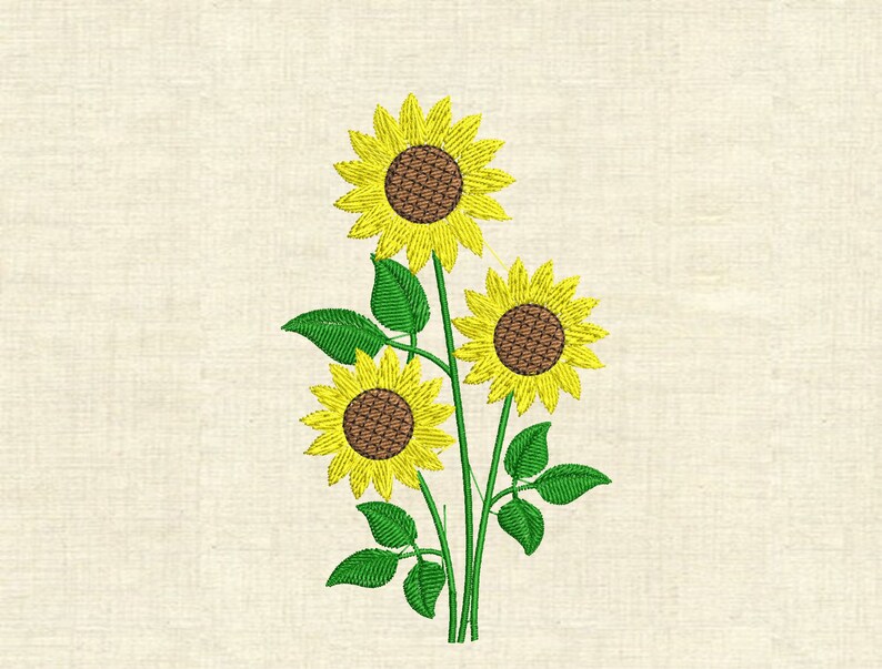 Machine Embroidery Designs Sunflowers Bouquet - Etsy Sweden