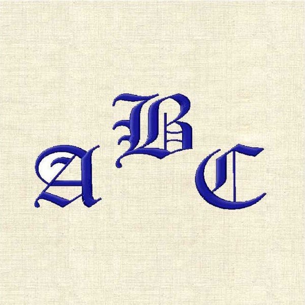 Old English Embroidery Font - Etsy