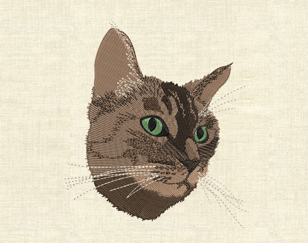 Realistic Tabby Cat Machine Embroidery Designs - Etsy