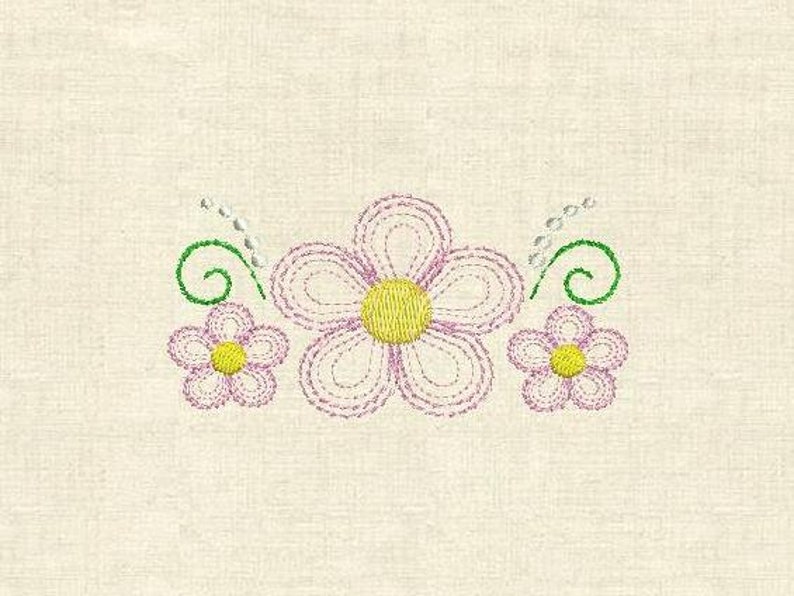 Machine Embroidery Designs Set Flowers - Etsy