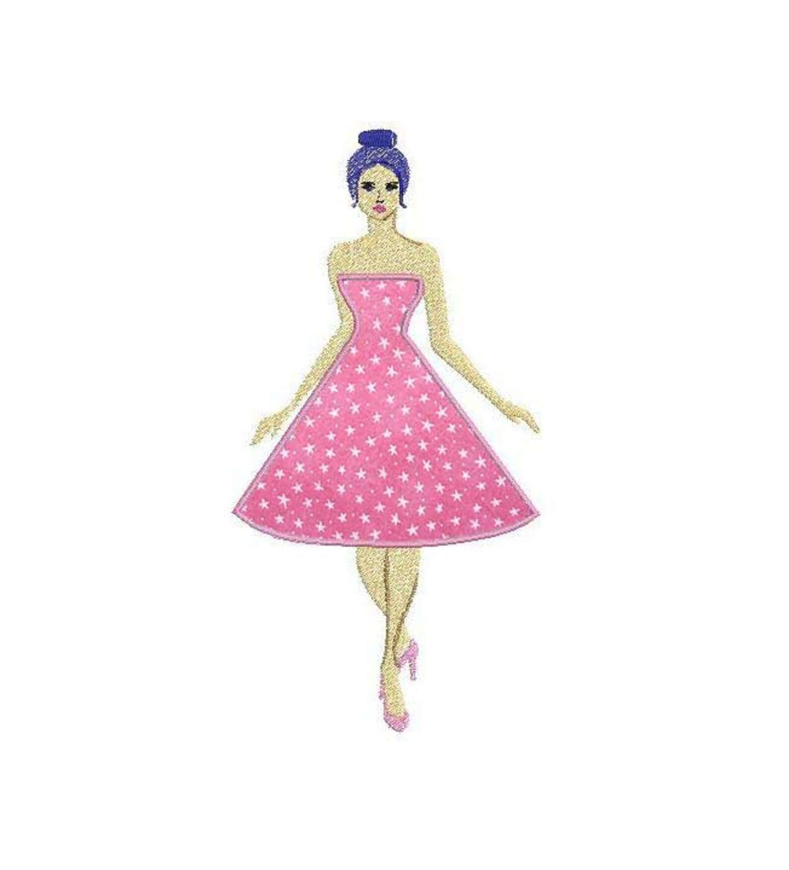 Machine Embroidery Design Woman Girl | Etsy