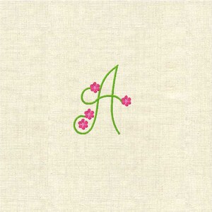 Machine Embroidery Monogram Fonts Flower Font - Etsy
