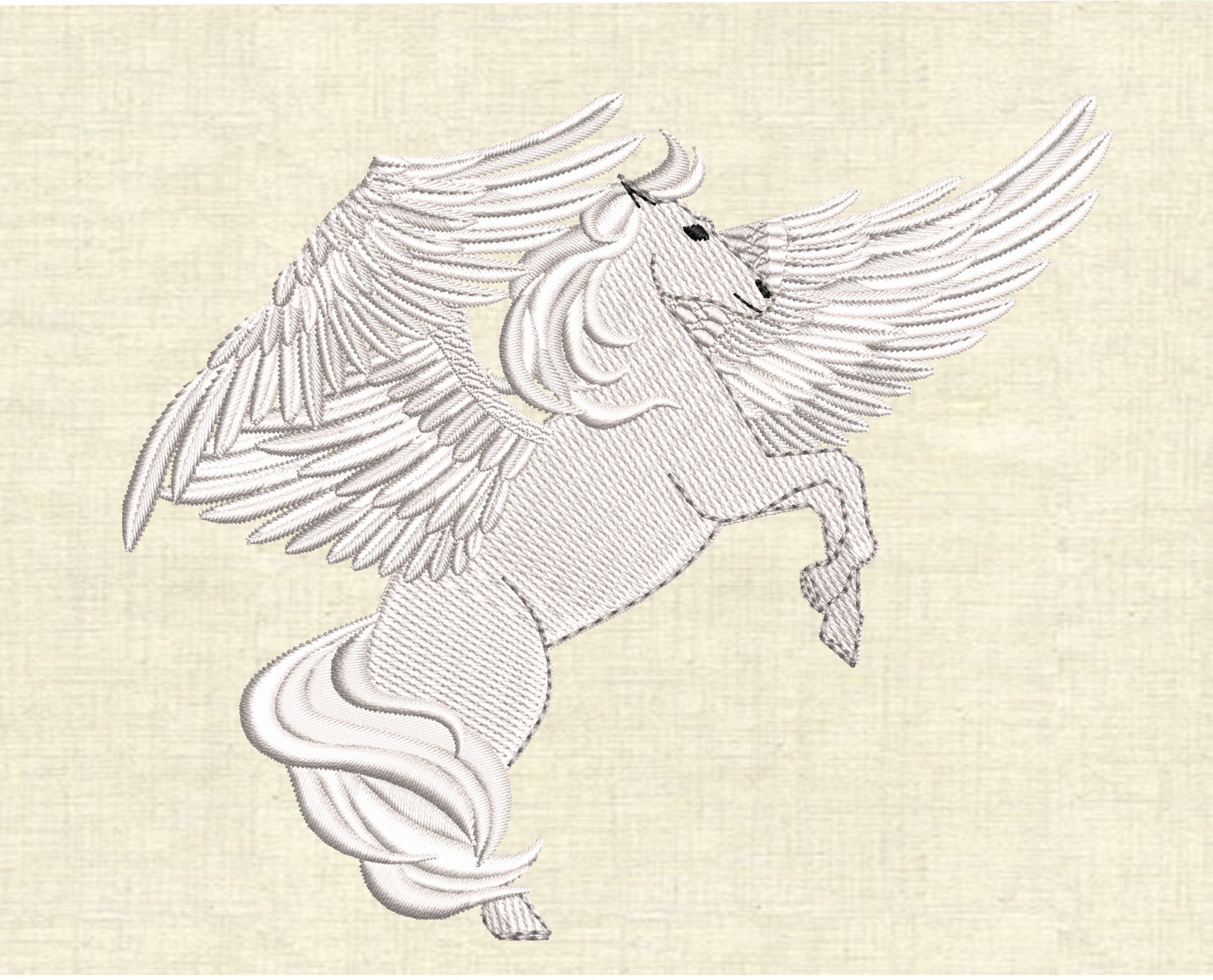 Pegasus Machine Embroidery Design - Etsy