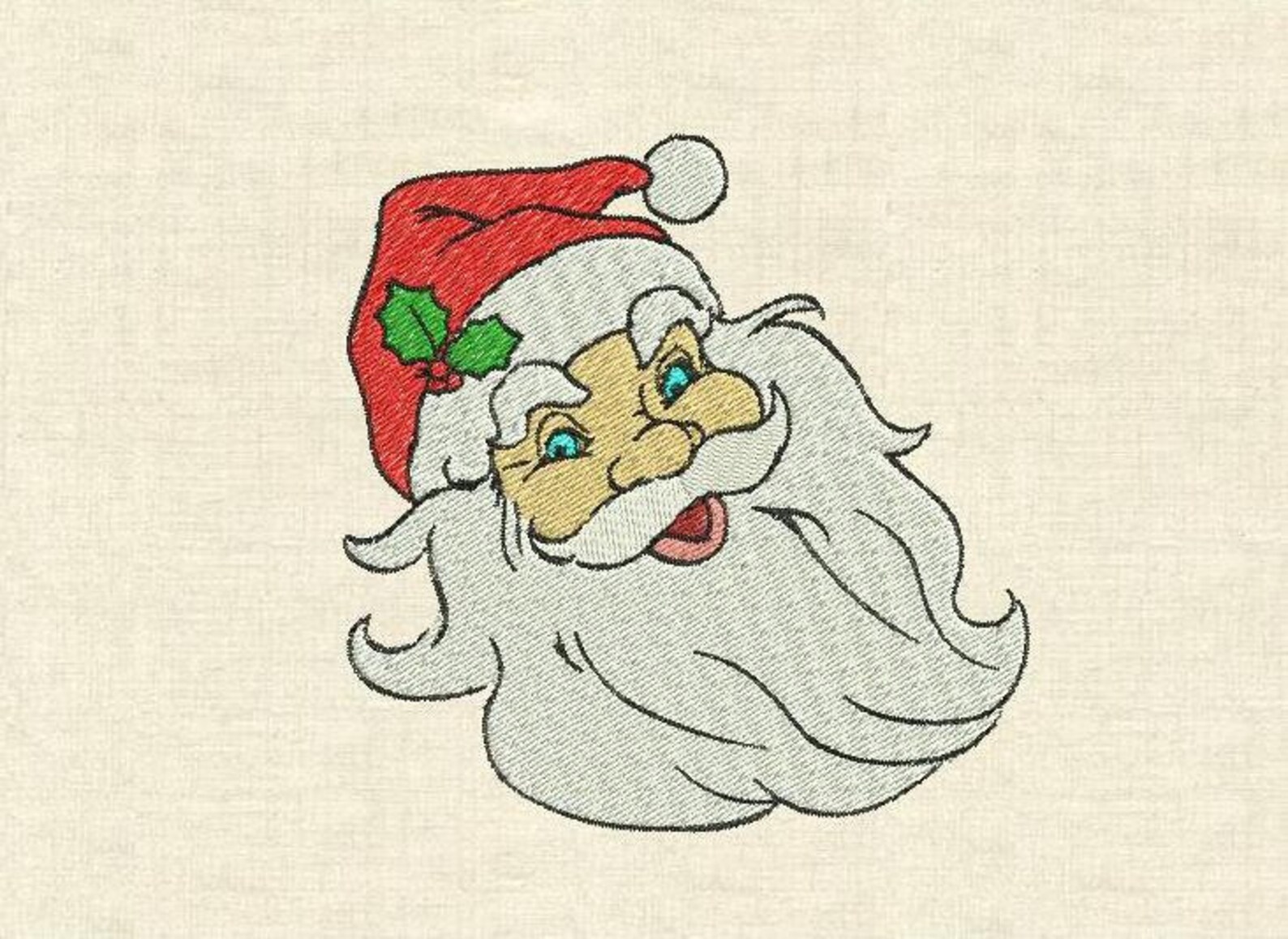 Machine Embroidery Design Santa Claus Face Christmas Etsy