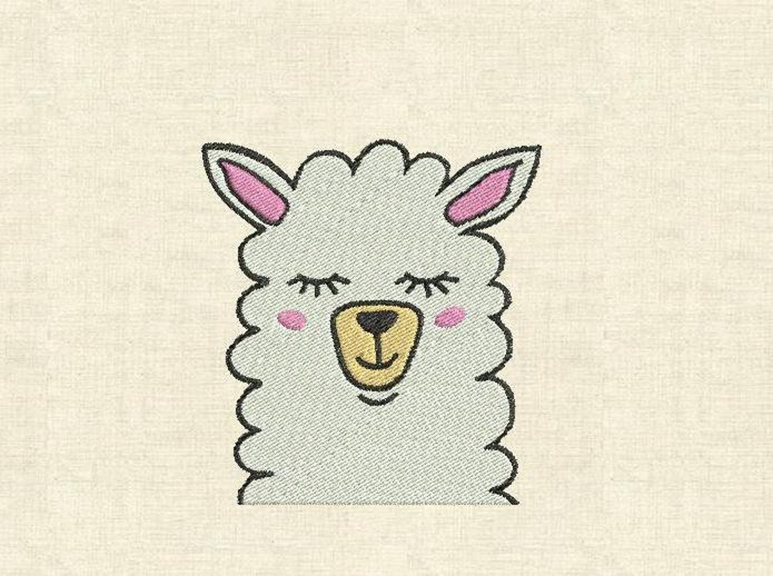 Machine Embroidery Designs Llama Alpaca Head - Etsy