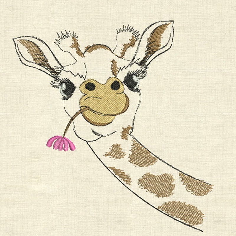 Giraffe Machine Embroidery Designs - Etsy