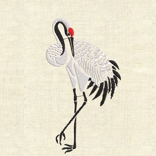 Machine Embroidery Designs Cranes Japanese Embroidery - Etsy