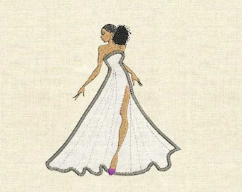 Machine Embroidery Design Woman Girl | Etsy