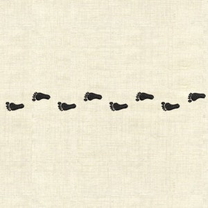 Mini Continuous Foot Steps Border Embroidery Designs - Etsy