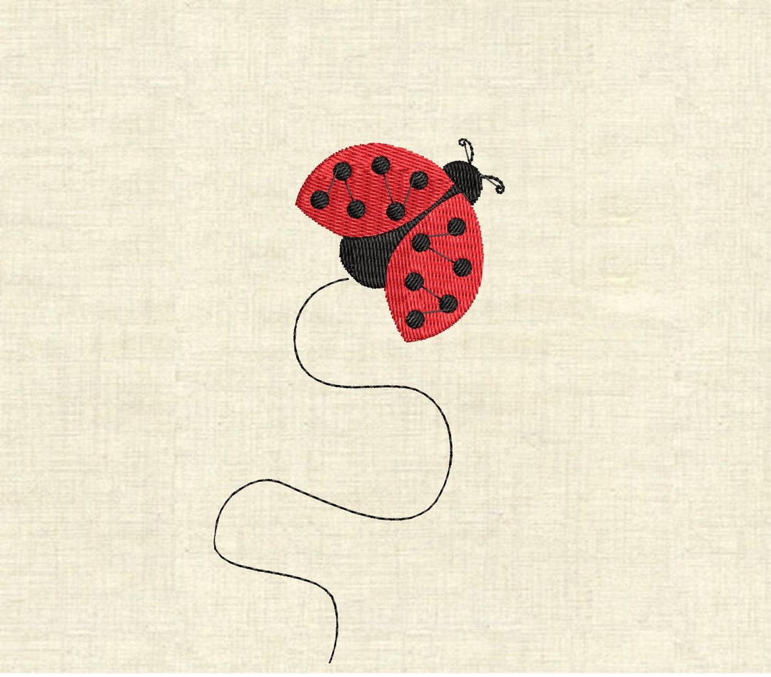Machine Embroidery Flying Ladybug - Etsy