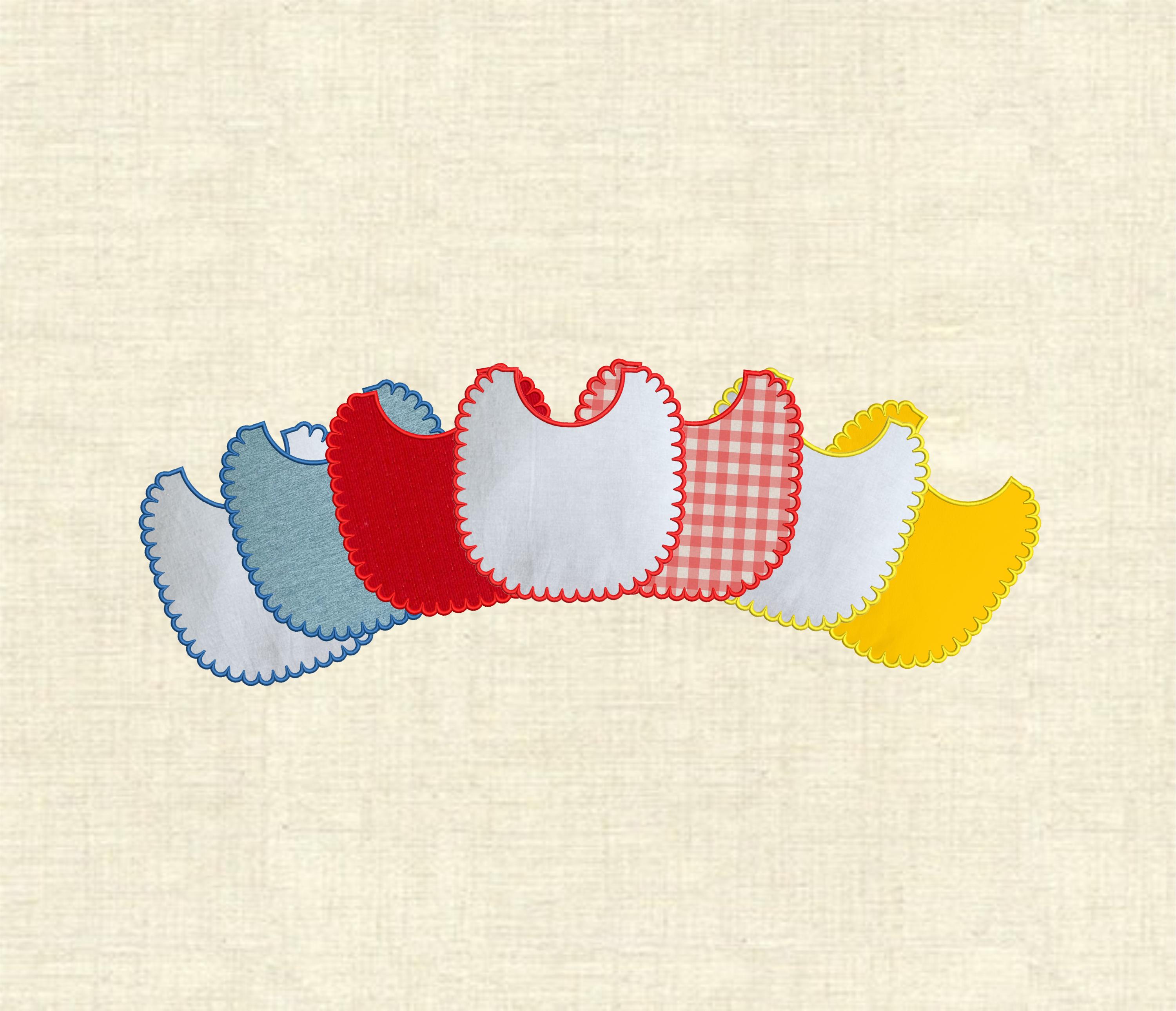 Scallops Baby Bibs Machine Embroidery Designs - Etsy