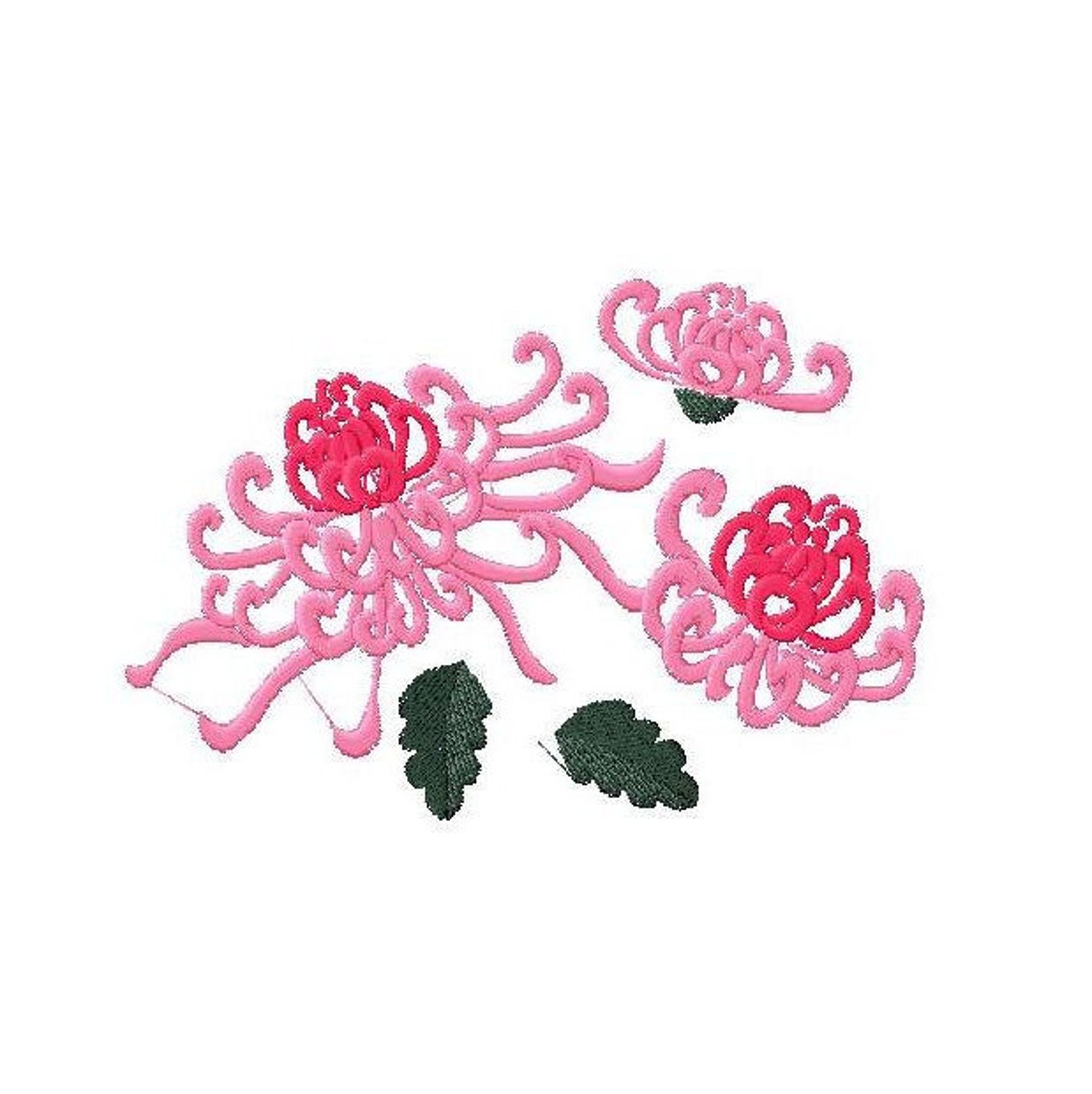 Machine Embroidery Flowers Japanese Embroidery Chrysanthemum - Etsy