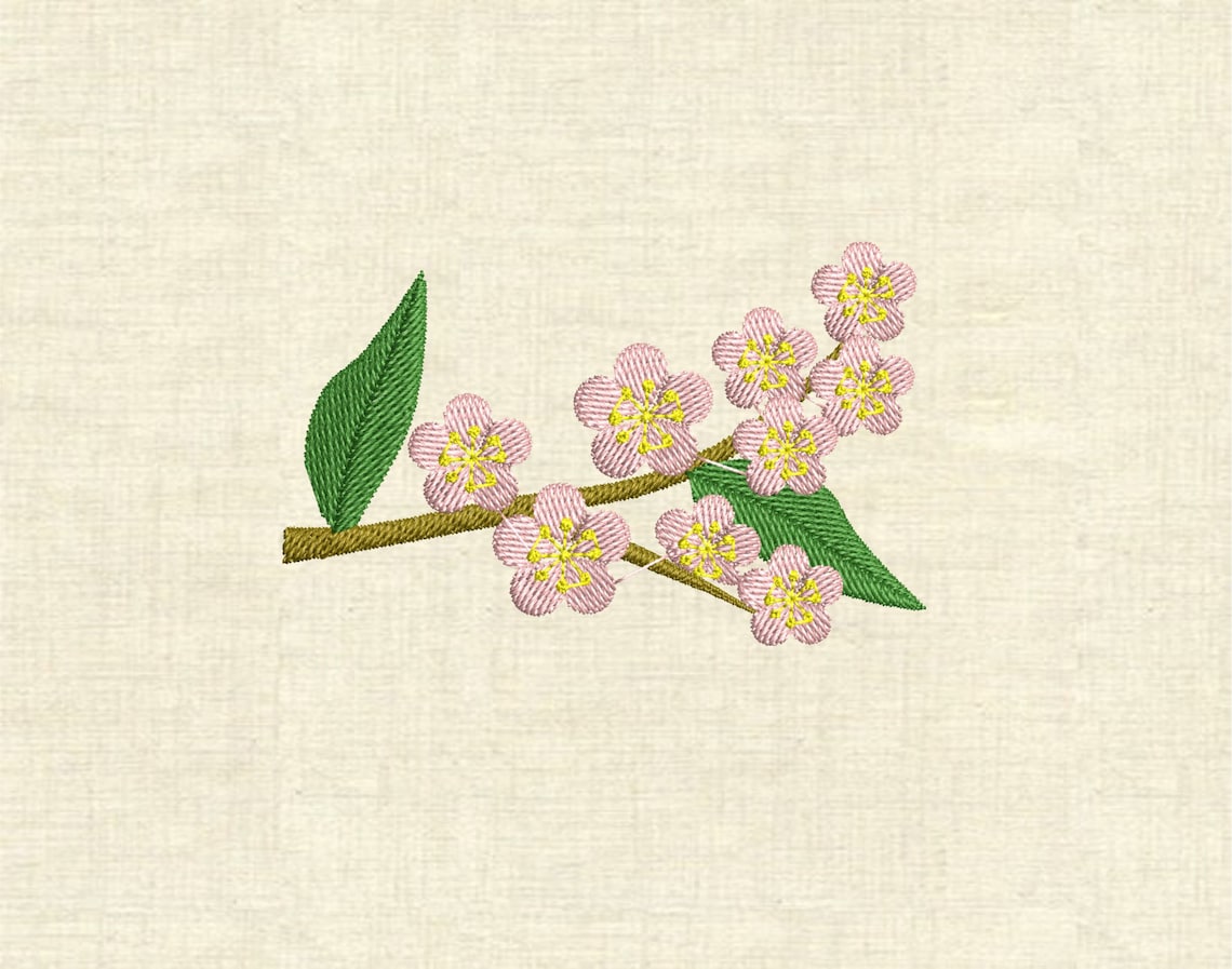 Machine Embroidery Set Cherry Blossom Sakura Japanese - Etsy