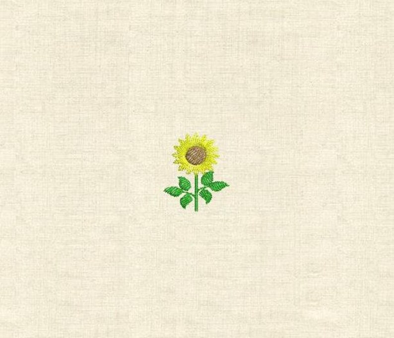 Mini Machine embroidery design tiny flowers Sunflower | Etsy