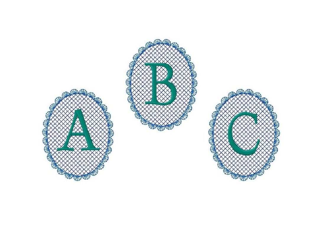 Embossed Font Machine Embroidery Monogram Fonts - Etsy