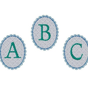 Machine Embroidery Monogram Fonts Embossed Font - Etsy