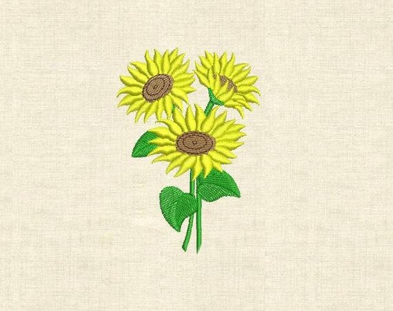 with sunflower flower embroidery pattern jef -478 exp Woman embroidery ...