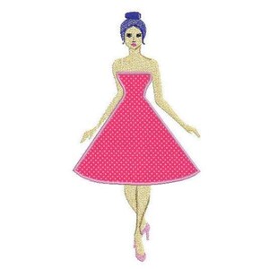 Machine Embroidery Design Woman Girl - Etsy