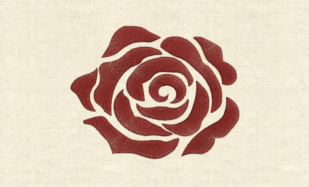Machine Embroidery Designs Rose in One and Two Colors - Etsy