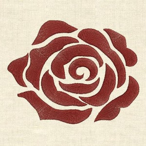 Machine Embroidery Designs Rose in One and Two Colors - Etsy