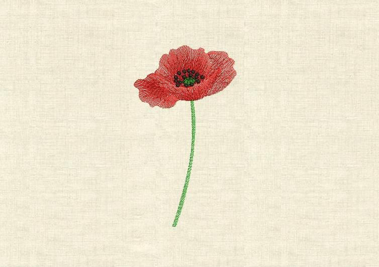 Poppy Machine Embroidery Design - Etsy