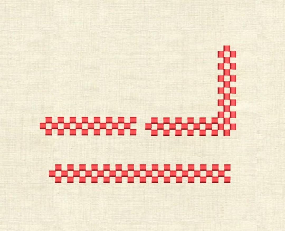 Set of Geometric Border and Corner Kitchen Set Machine Embroidery ...