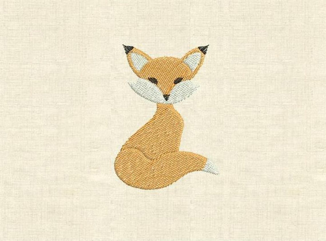 Machine Embroidery Design Fox - Etsy
