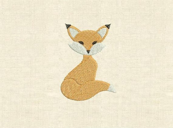 Machine embroidery design fox | Etsy