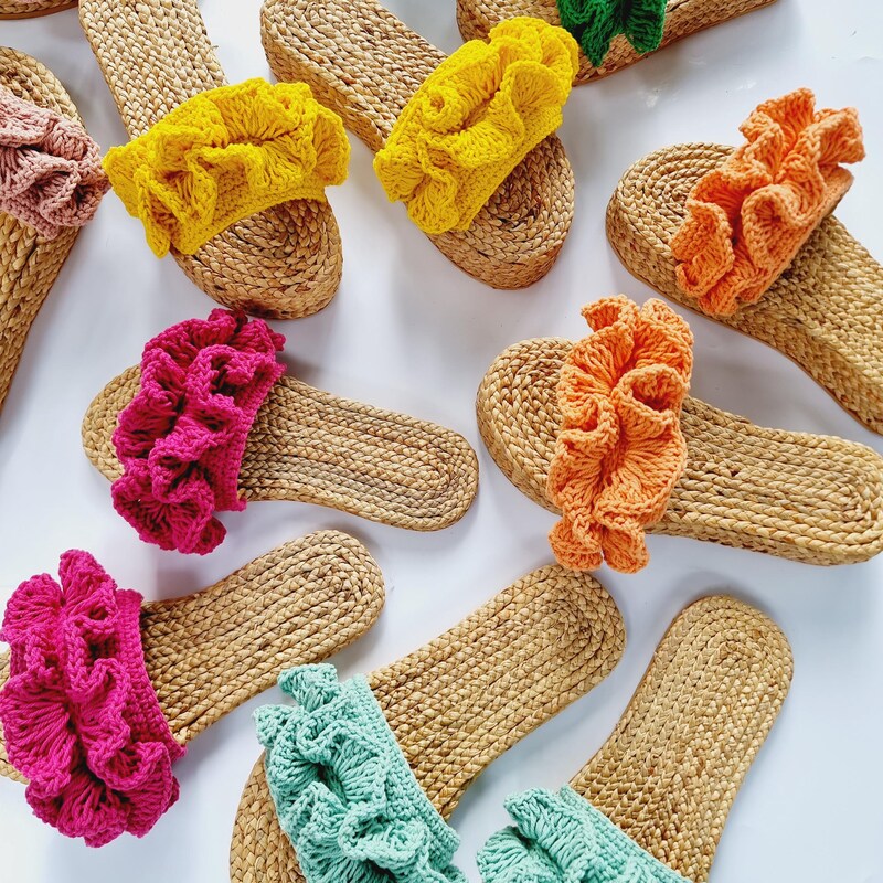 Straw Sandals - Etsy