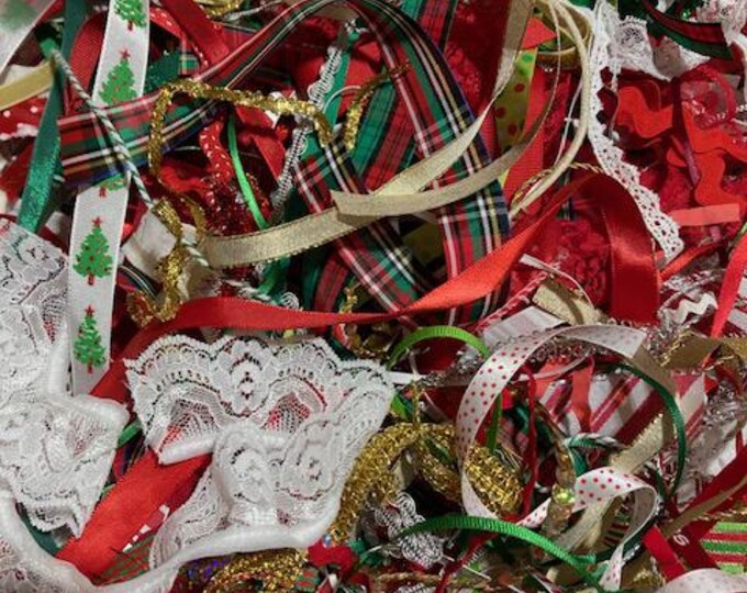 30 Pcs. Christmas Ribbon Trim Grab Bag Lot, Ribbon, Lace & Trims for ...