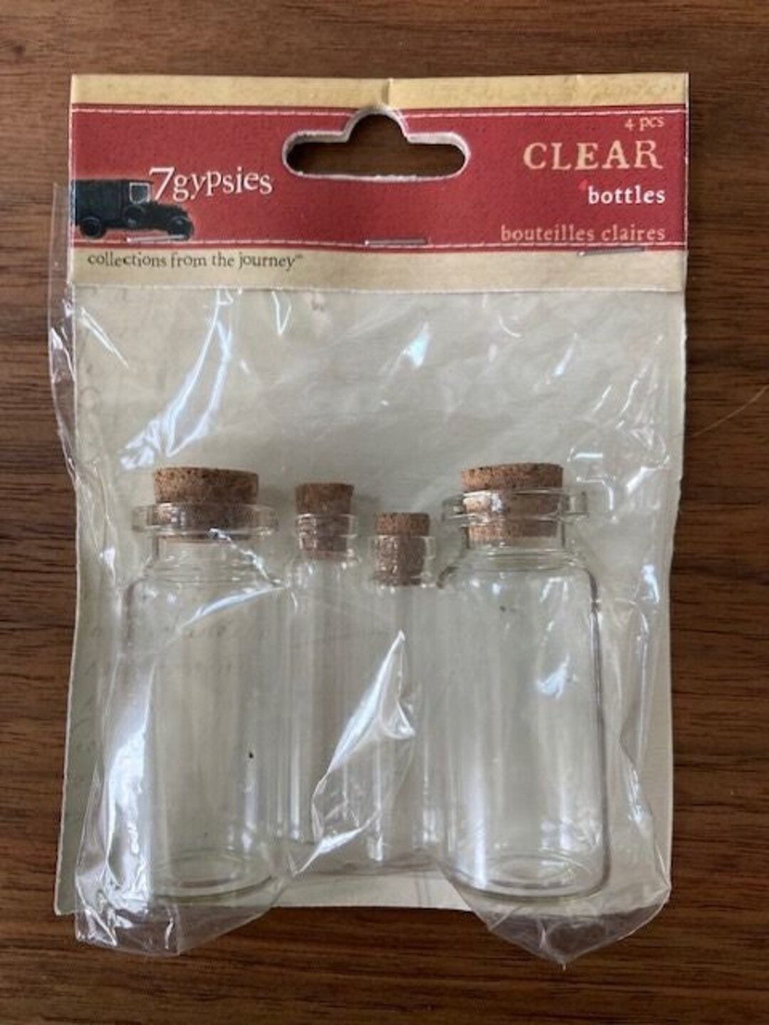 7 Gypsies Apothecary Glass Bottles: Clear 4 Bottles 7g12625 - Etsy
