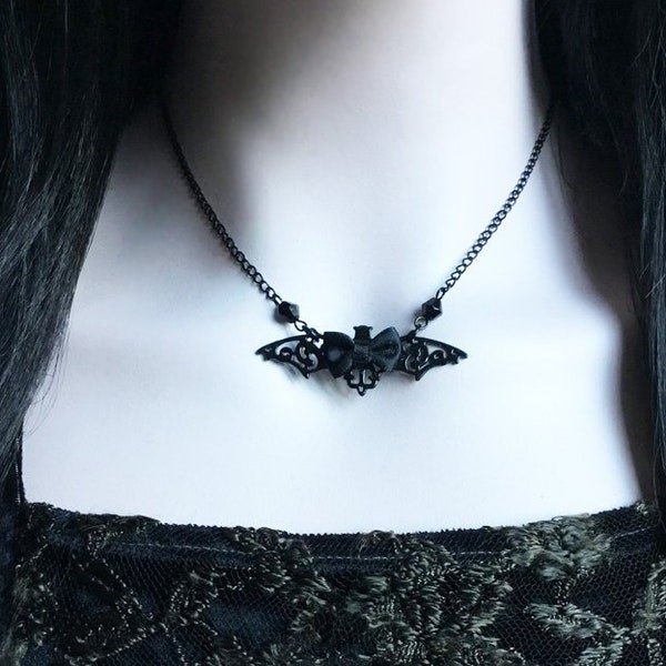 Bat Necklace - Etsy