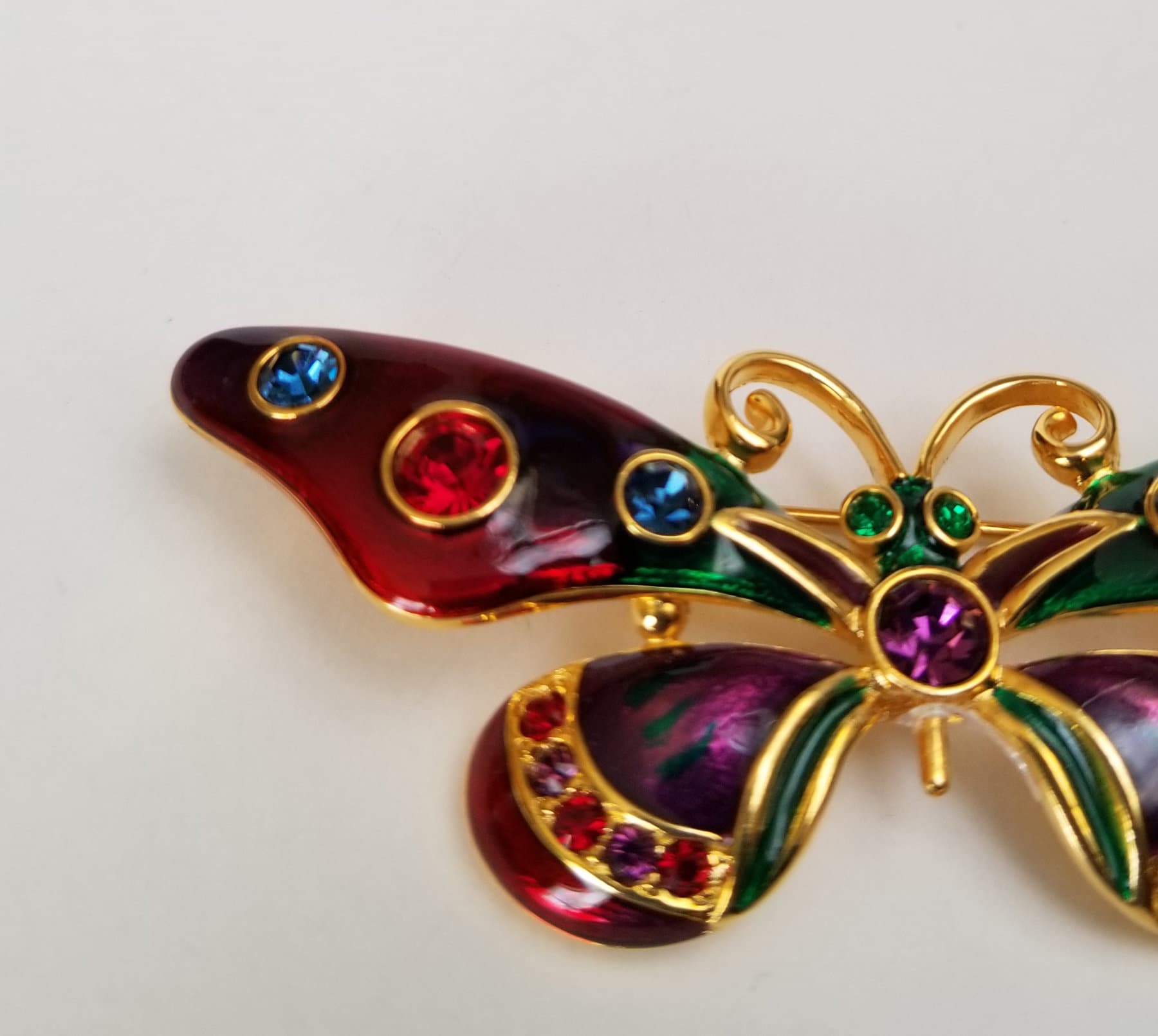 Butterfly Brooch, Joan Rivers Plique a Jour Butterfly, Vintage Joan ...