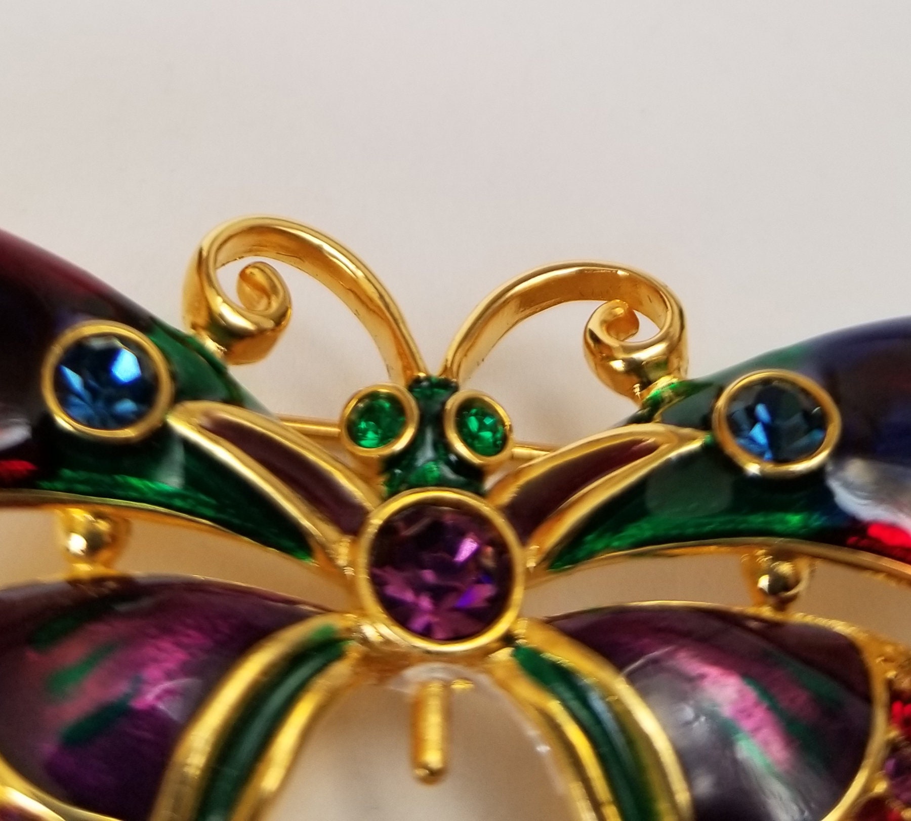 Butterfly Brooch, Joan Rivers Plique a Jour Butterfly, Vintage Joan ...