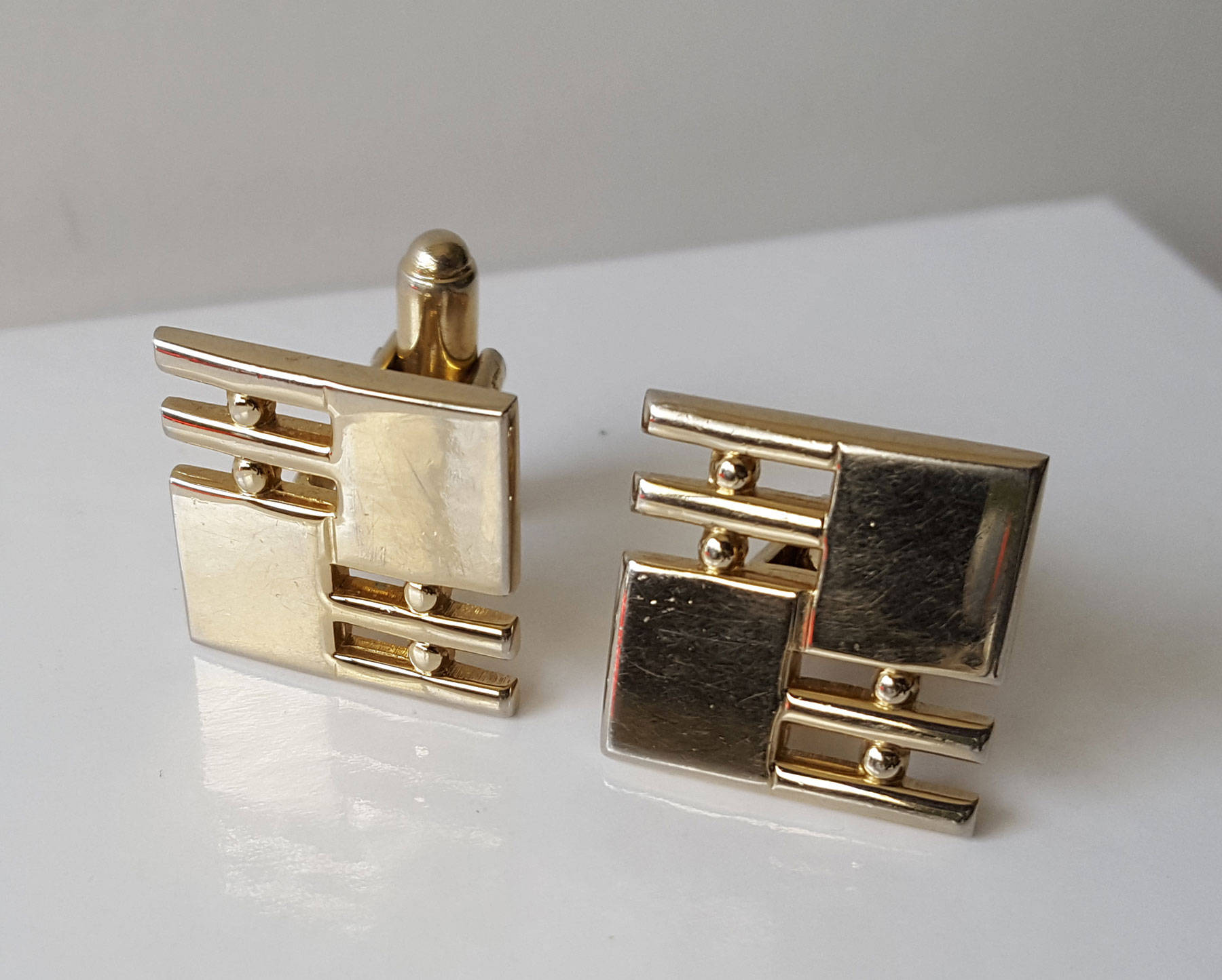 Midcentury Shields Cuff Links, Vintage Square Midcentury Modern Cuff ...